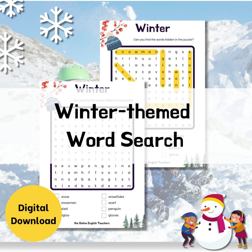 20 Winter Printables for ESL Learners (including a FREE Download) - the ...